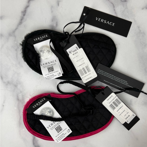 Versace | Accessories | Authentic Versace Sequinembellished Logo Fluffy ...